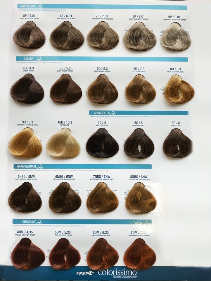 Renbow Colorissimo Permanent Hair Tint Colour Dye Technology All Shades ...