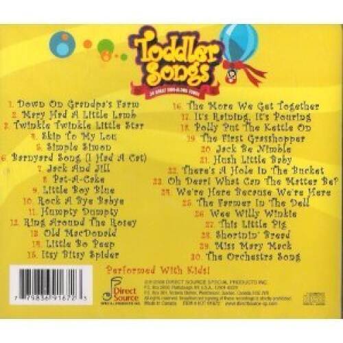 Toddler Songs-30 Great Sing-along Songs - Audio CD By Various - VERY ...