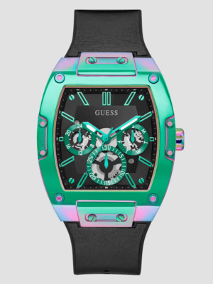 New Guess GW0202G5 Men's Phoenix 43mm Green Black Dial Silicone Quartz ...
