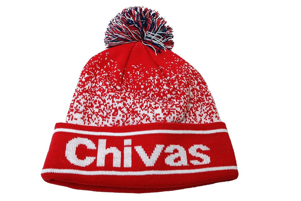 Chivas beanie pom red navy soccer football official merchandise liga mx ...