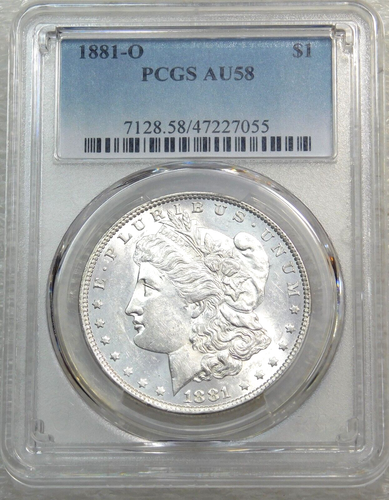 1881-O Morgan Silver Dollar PCGS AU58 Frosty White Just Graded New ...