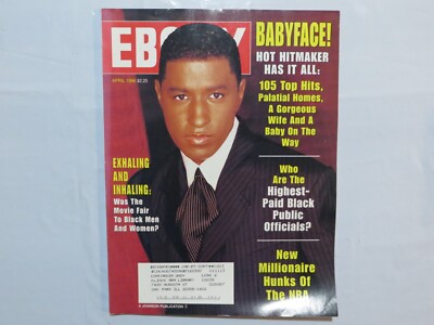 Vintage EBONY MAGAZINE April 1996 Babyface, NBA Millionaires R0 | eBay