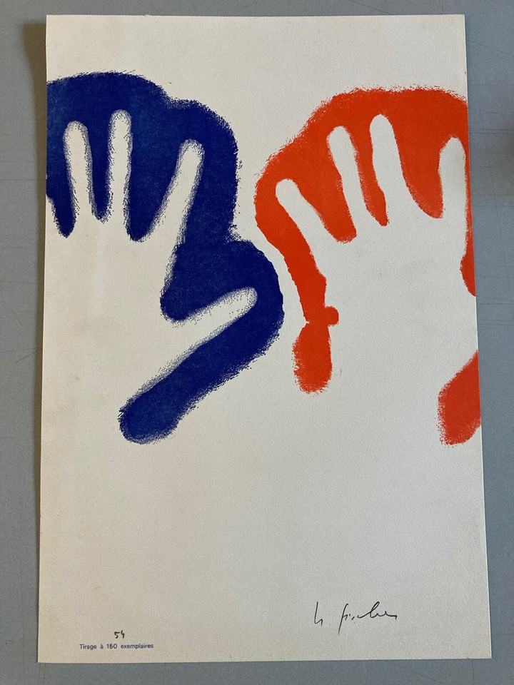 Very Beautiful Lithograph Hervé Fischer 1970 Abstract Art Litho Signed ...