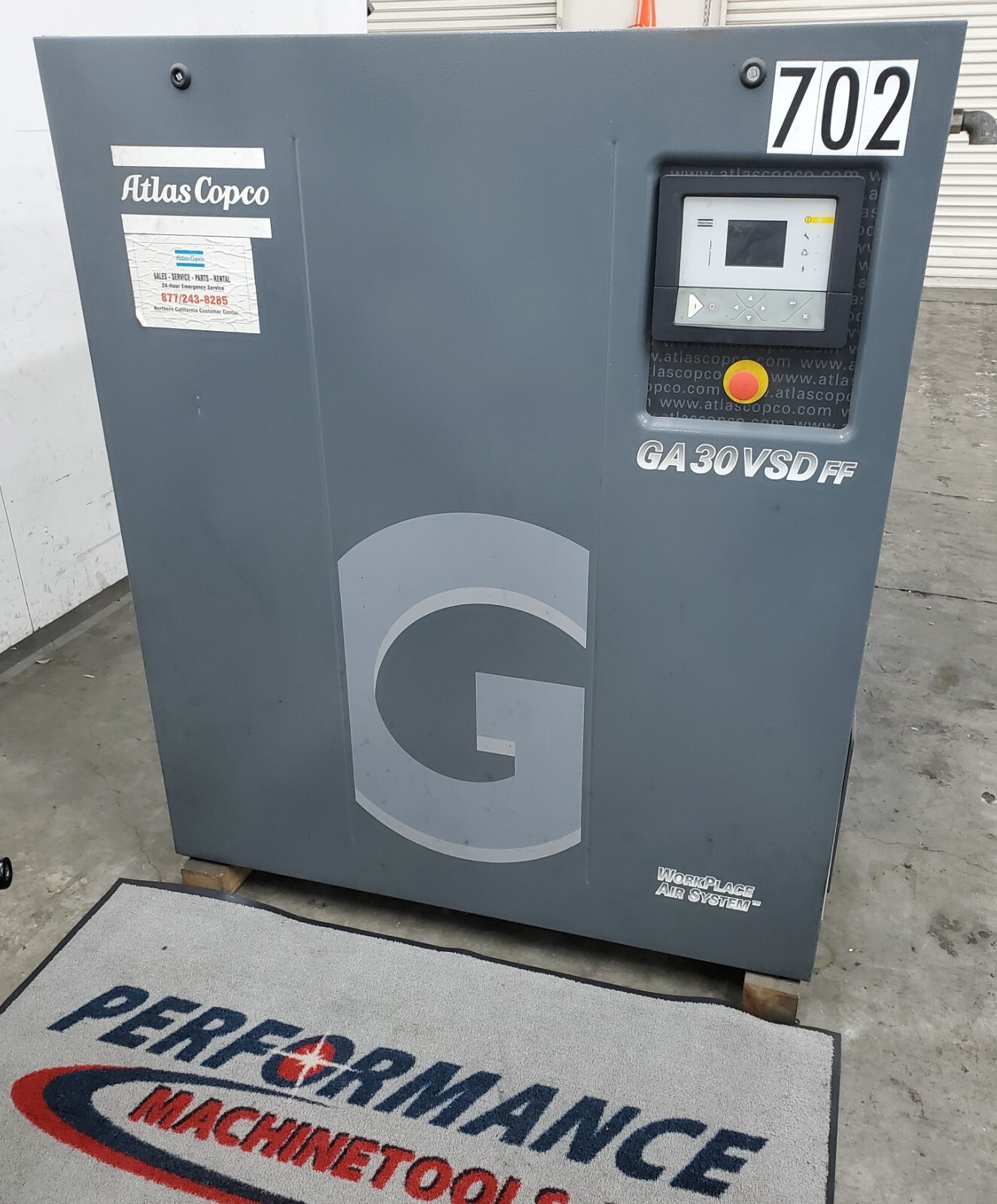 ATLAS COPCO GA30 VSD FF AIR COMPRESSOR / 40HP | eBay