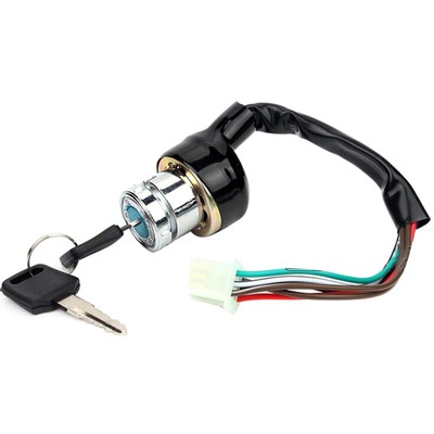 Universal Motorcycle Ignition Switch ATV Karting Electric Key 6 Wire On ...
