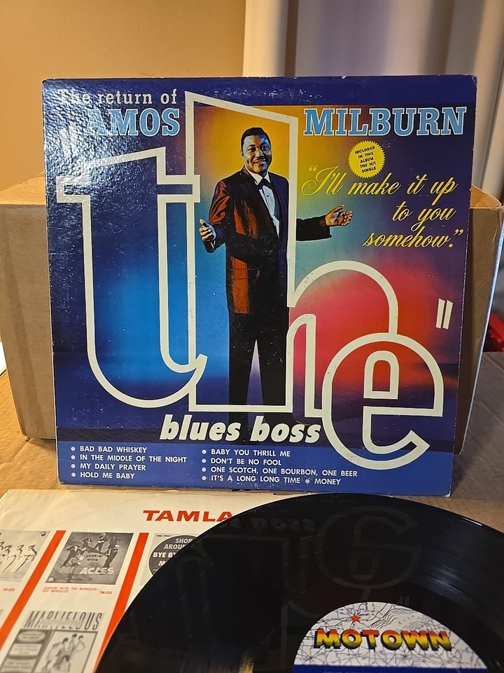 AMOS MILBURN: Return Of The Blues Boss Motown MT 608 RARE 2nd Pressing ...