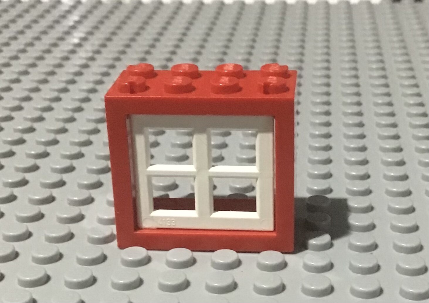 LEGO Red 2x4x4 Window with White Sash | eBay