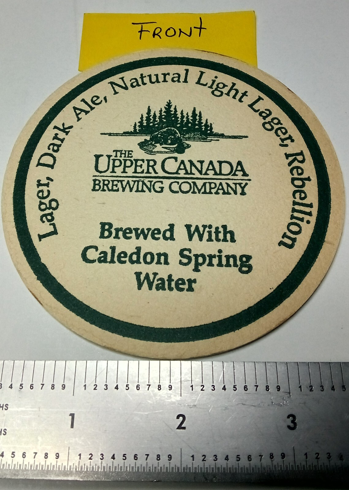 UPPER CANADA BREWING CO of ONTARIO CANADA, "CALEDON SPRING WATER" BEER ...