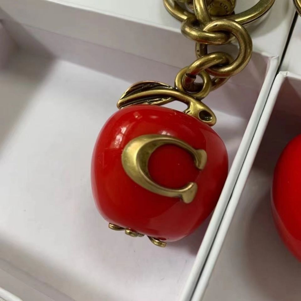 Coach Apple Keychain Bag Charm KeyChain Resin and Metal | eBay
