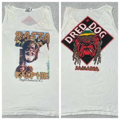 Vintage Dred Dog Rasta Ralphie Negril Jamaica Sleeveless Shirt Size XL ...