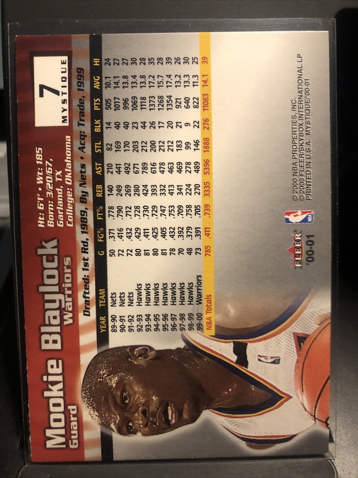 2000-01 Fleer Mystique Golden State Warriors Basketball Card #7 Mookie ...