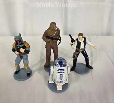 1995 &1996 Applause Star Wars 3" Lot Of 4 Figures: Han, Chewie, R2D2 ...