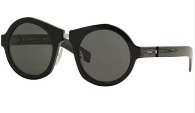 Authentic Prada Sunglasses SPR10X 1AB-5S0 Black Frames Gray Lens 50MM ...