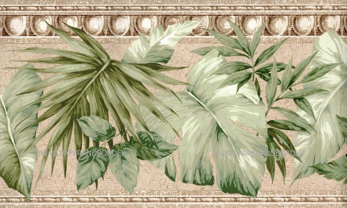 Green Leaf Wallpaper Border