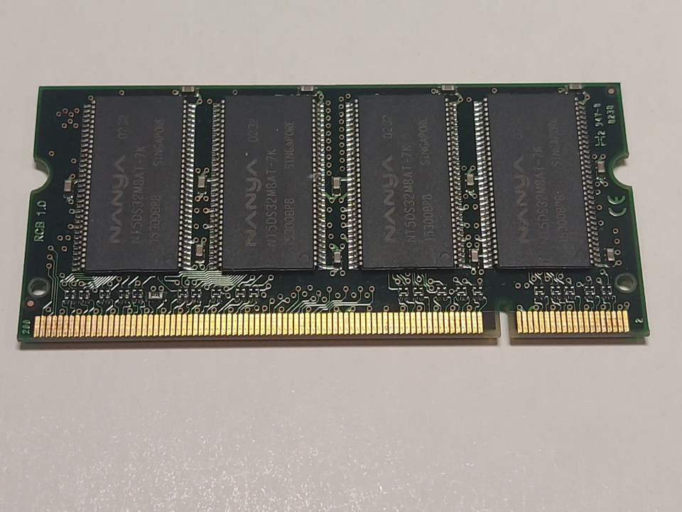 Nanya 256MB DDR-266MHZ - PC2100S-20330 RAM SODIMM NT256D64S88AMGM-7K ...