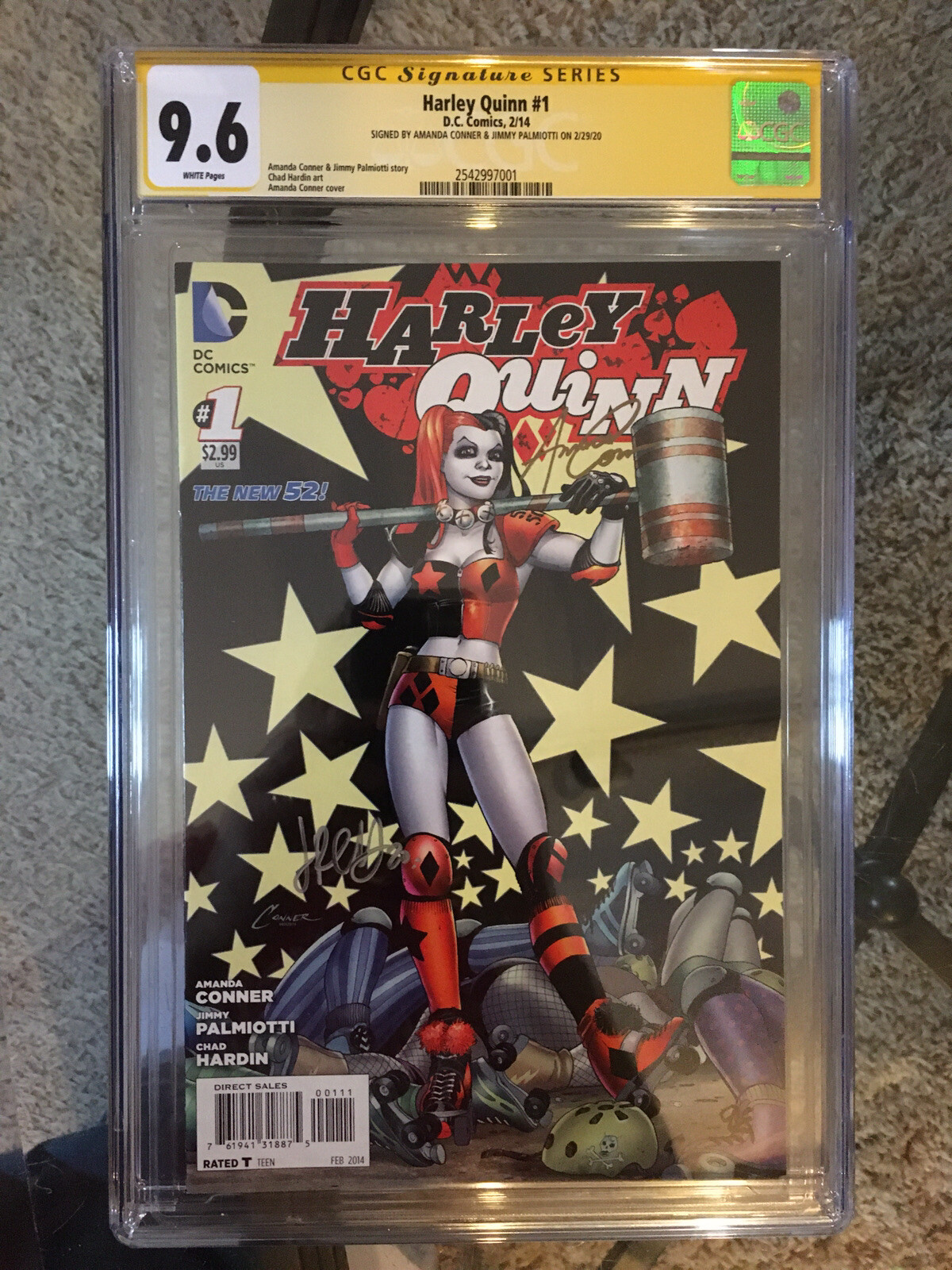 Harley Quinn #1 CGC/SS 9.6 Signed Amanda Connor & Jimmy Palmiotti (1st ...