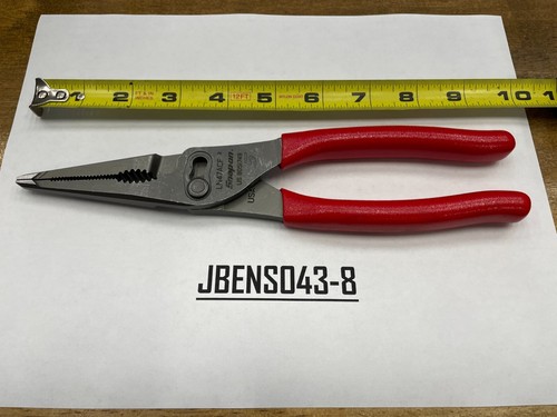Snap-On Tools USA NEW RED 9" Soft Grip Long Nose Slip Joint Pliers ...