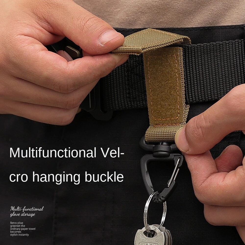 Tactical Hanging Key Hook Clamp Buckle Nylon Webbing Molle Belt ...