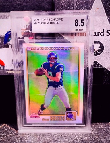 2001 Topps Chrome - Rookie Black Refractor Drew Brees #229 Refractor ...