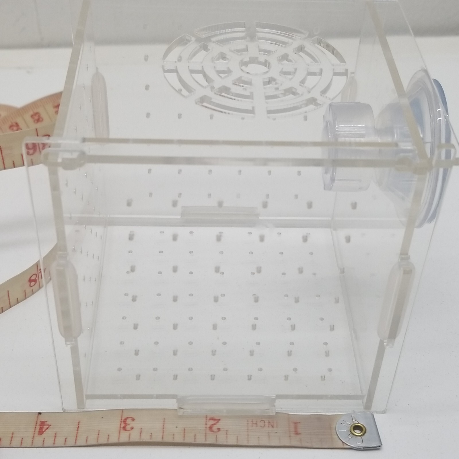 Aquarium Fish Clear Breeding Box Acrylic Breeder Tank Guppy Snails ...