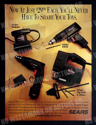 Sears Craftsman Power Tools 1993 Trade Print Magazine Ad Poster ADVERT ...