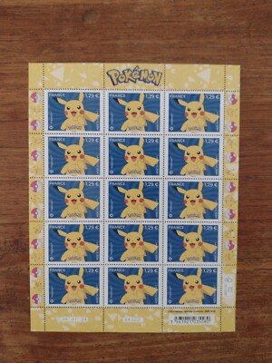 Planche de 15 Timbres Collection Pokémon La Poste FRANCE 2024 | eBay