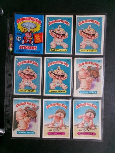 GARBAGE PAIL KIDS 2nd series played with, poor grade starter set 86 ...