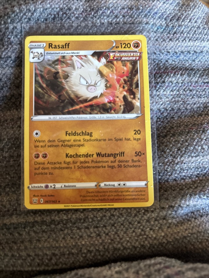 Rasaff 067/163 Pokemon Kampfstile Karte Deutsch | eBay.de