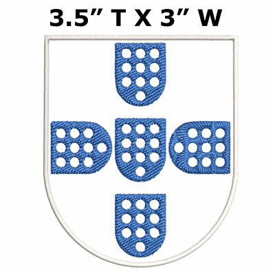 Kingdom of Portugal Medieval Crest Patch Embroidered Iron-On Applique ...