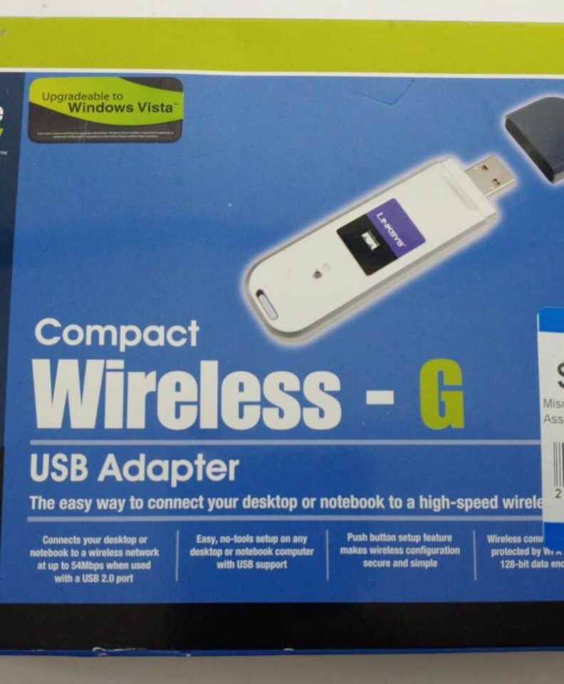 Linksys Compact Wireless-G USB Adapter tried Open Box | eBay