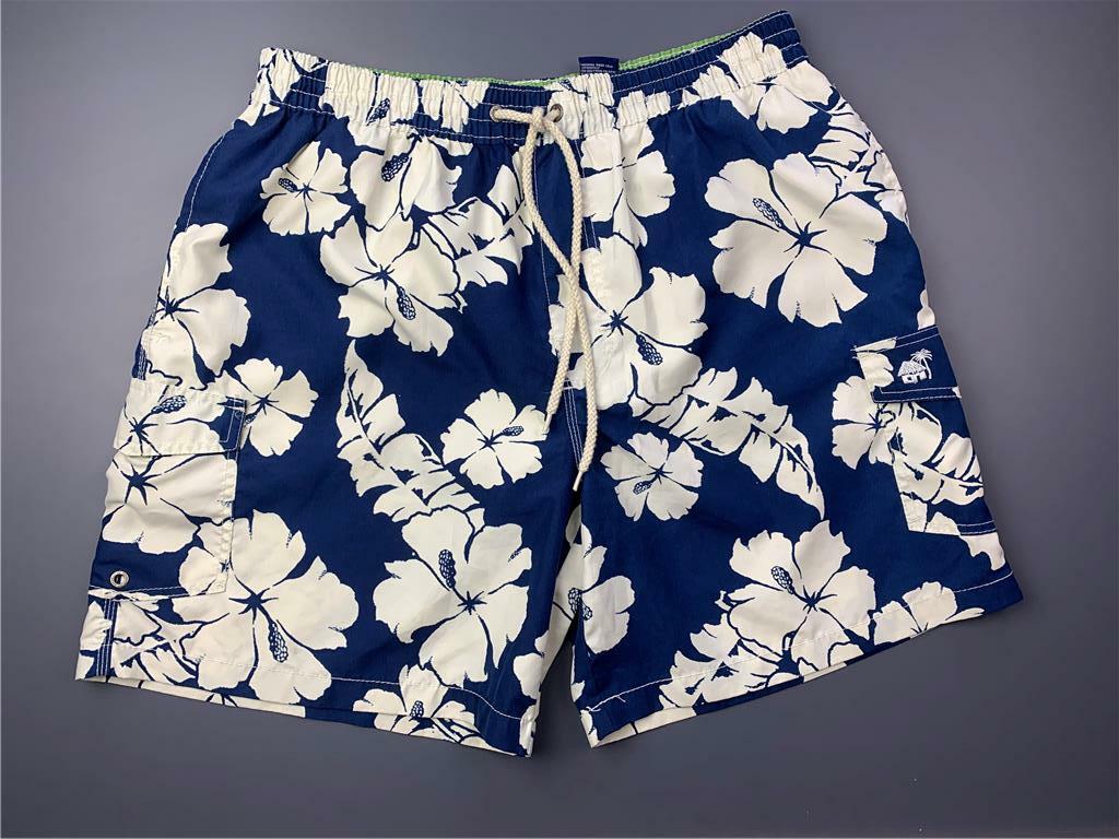 CARIBBEAN JOE Hibiscus Swim Trunks 100 Polyester Mesh… - Gem