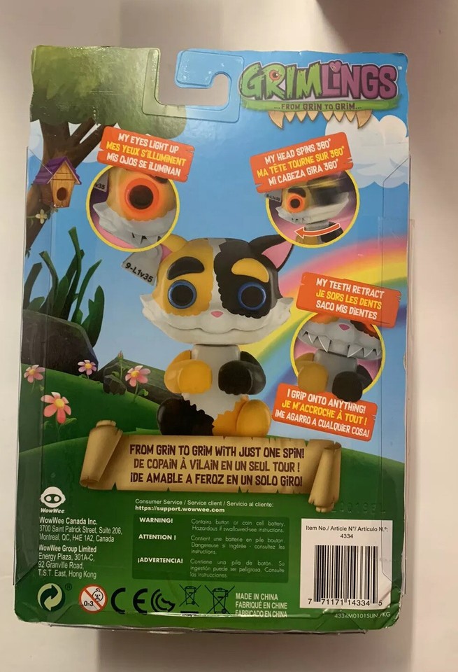 NEW Fingerlings Grimlings Scaredy Cat Interactive Pet Eyes Glow WowWee ...