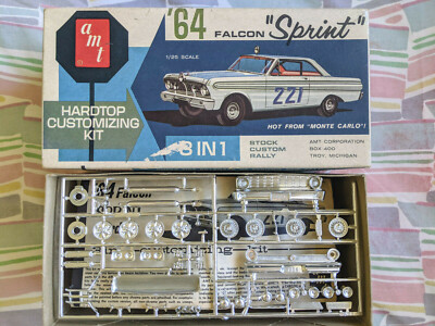 *ULTRA RARE! ORIGINAL AMT 1964 FORD FALCON "SPRINT" HARDTOP Model Kit ...