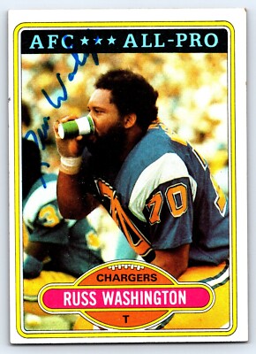 1980 Topps Russ Washington Autograph / Signed in person San Diego ...