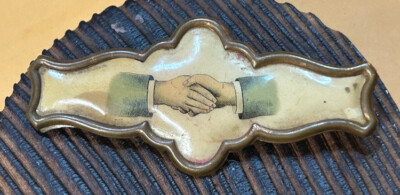 Rare 1893 Whitehead & Hoag Co CELLULOID Fraternal Handshake Pin | eBay