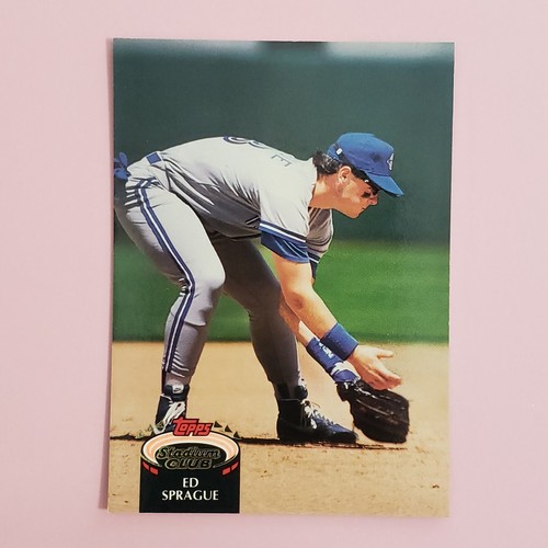 1992 Topps Stadium Club Ed Sprague #445 Toronto Blue Jays Baseball Card ...