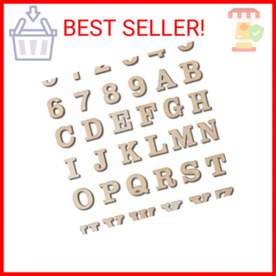 296 Pieces 0.75" Inch Mini Unfinished Wood Alphabet Letters and Wooden ...