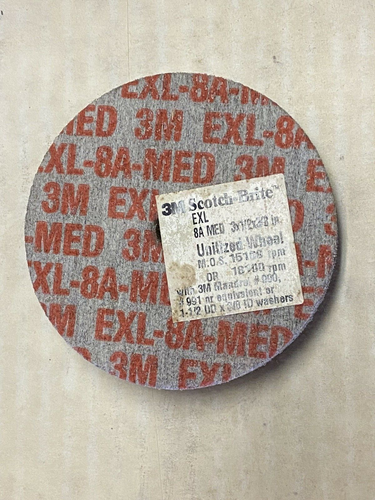 3M Scotch-Brite EXL Unitized Wheels 8A Med 3" x 1/2" x 3/8", 4 Wheels ...