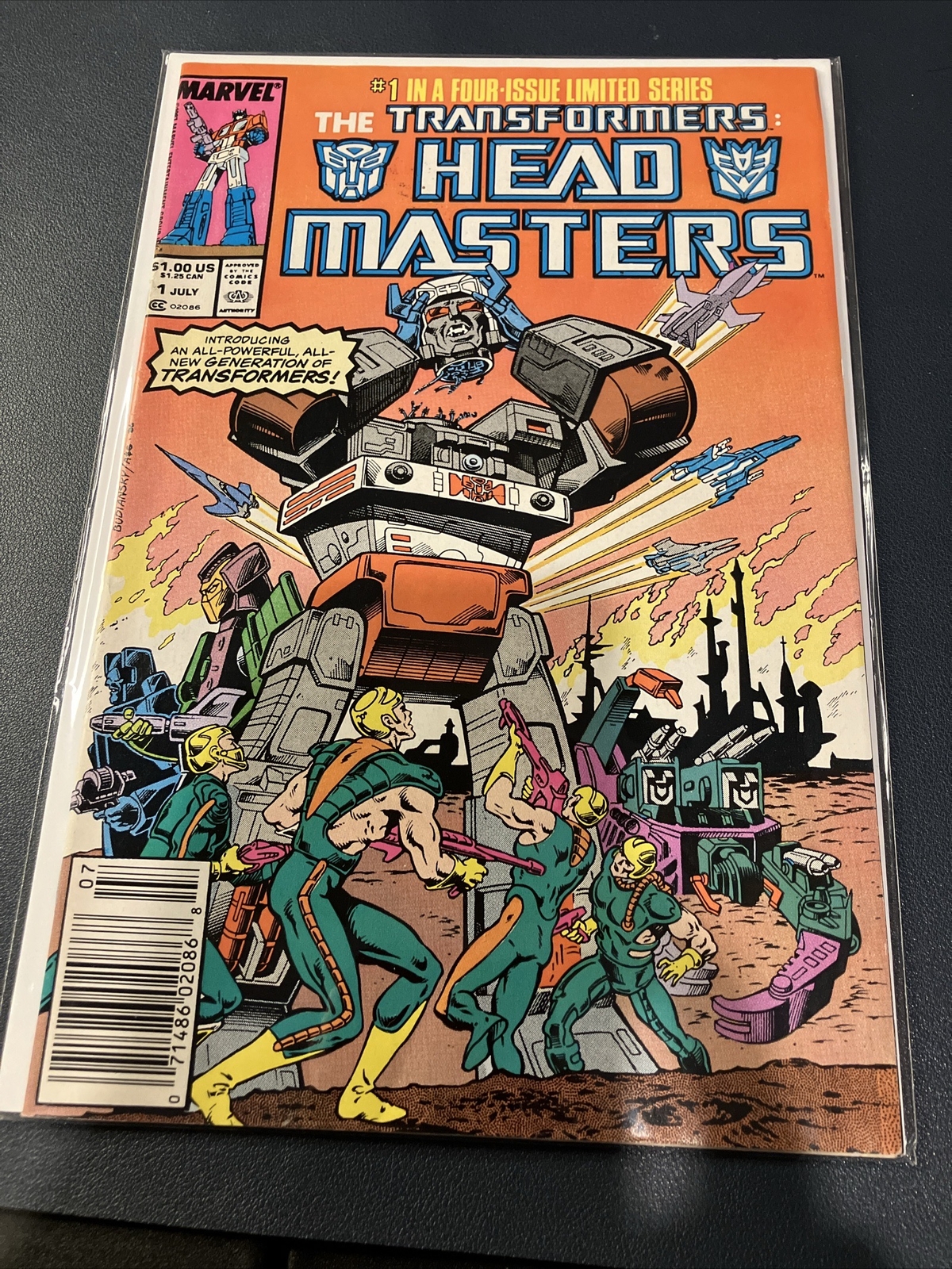 THE TRANSFORMERS HEADMASTERS #1 (LIMITED SERIES), FN/VF Marvel Comics ...