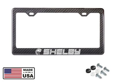 Reflective Shelby Mustang Real 3K Black 100% Carbon Fiber License Plate ...