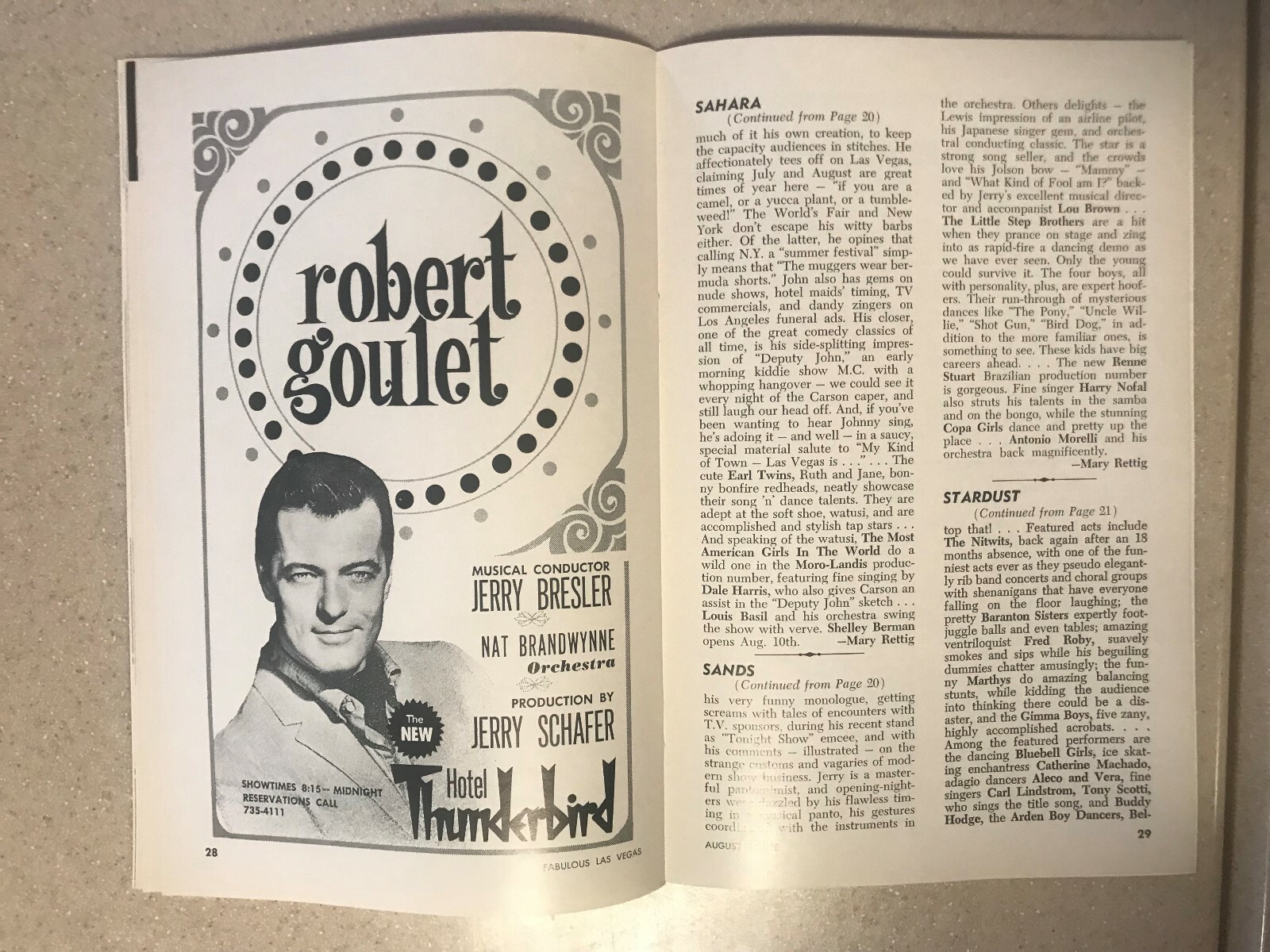 Fabulous Las Vegas Magazine Jane & Joan Ryba The Flattops Miss Loni 8/7 ...