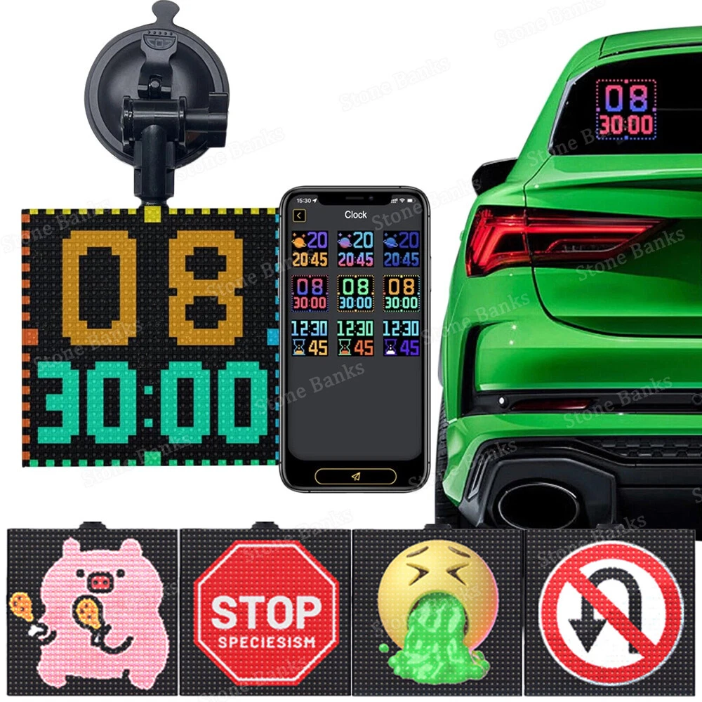Car Sign Customizable 4-Letter - Manual Button Display Board For ...