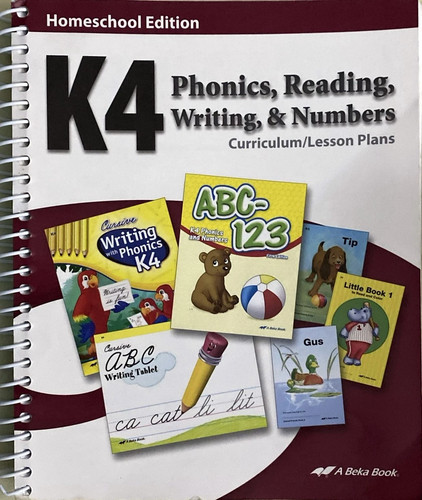 Abeka Homeschool K4 Phonics Reading Writing and Numbers Curriculum ...