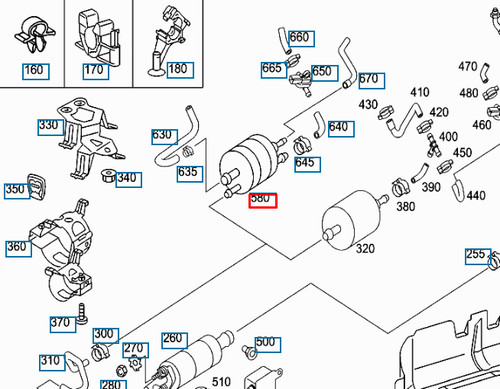 NEW MERCEDES BENZ CL C215 AMG FUEL FILTER A0024775701 OEM NO DUTY TO 🇺🇸 ...