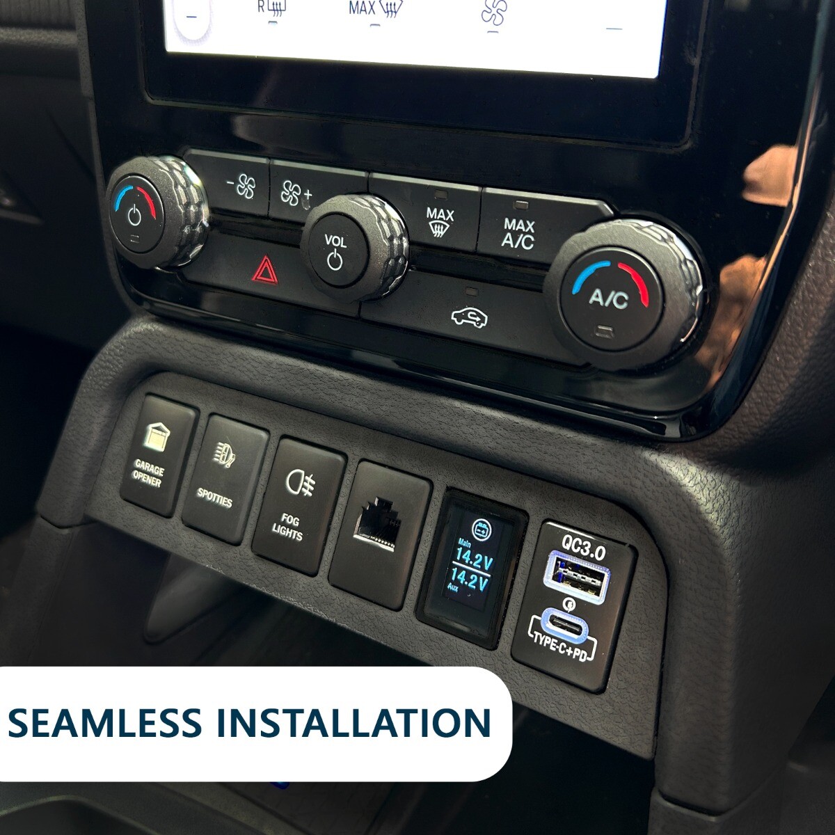 AOB 6 Gang Switch Panel holder switch fascia for FORD Next Gen Everest ...