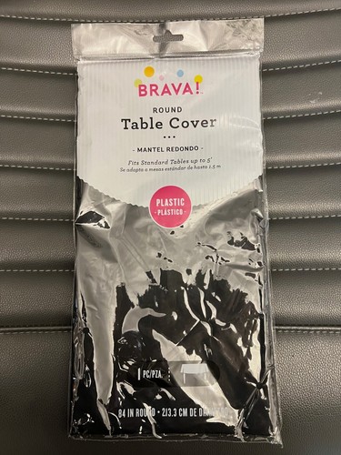 Brava! Round Black Plastic Table Cover 84 inch (213.3 cm) | eBay