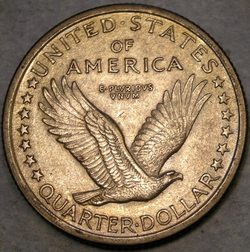 1917 LIBERTY STANDING SILVER QUARTER VERY BEAUTIFUL ATTRACTIVE SCARCE ...