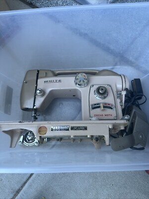 Vintage WHITE Sewing Machine Model 764 with Pedal | eBay