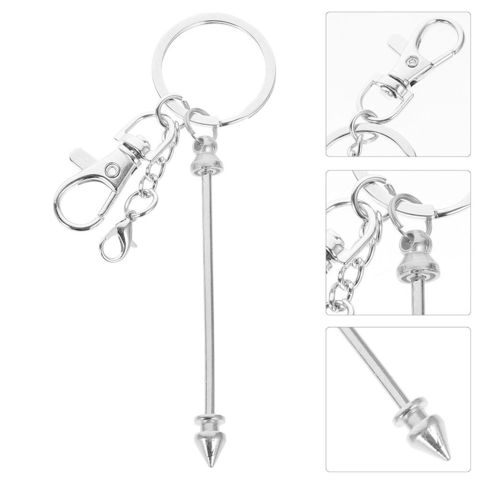 8 Pcs Beaded Key Chain Beadable Ornaments Miss Keychain Decoration ...