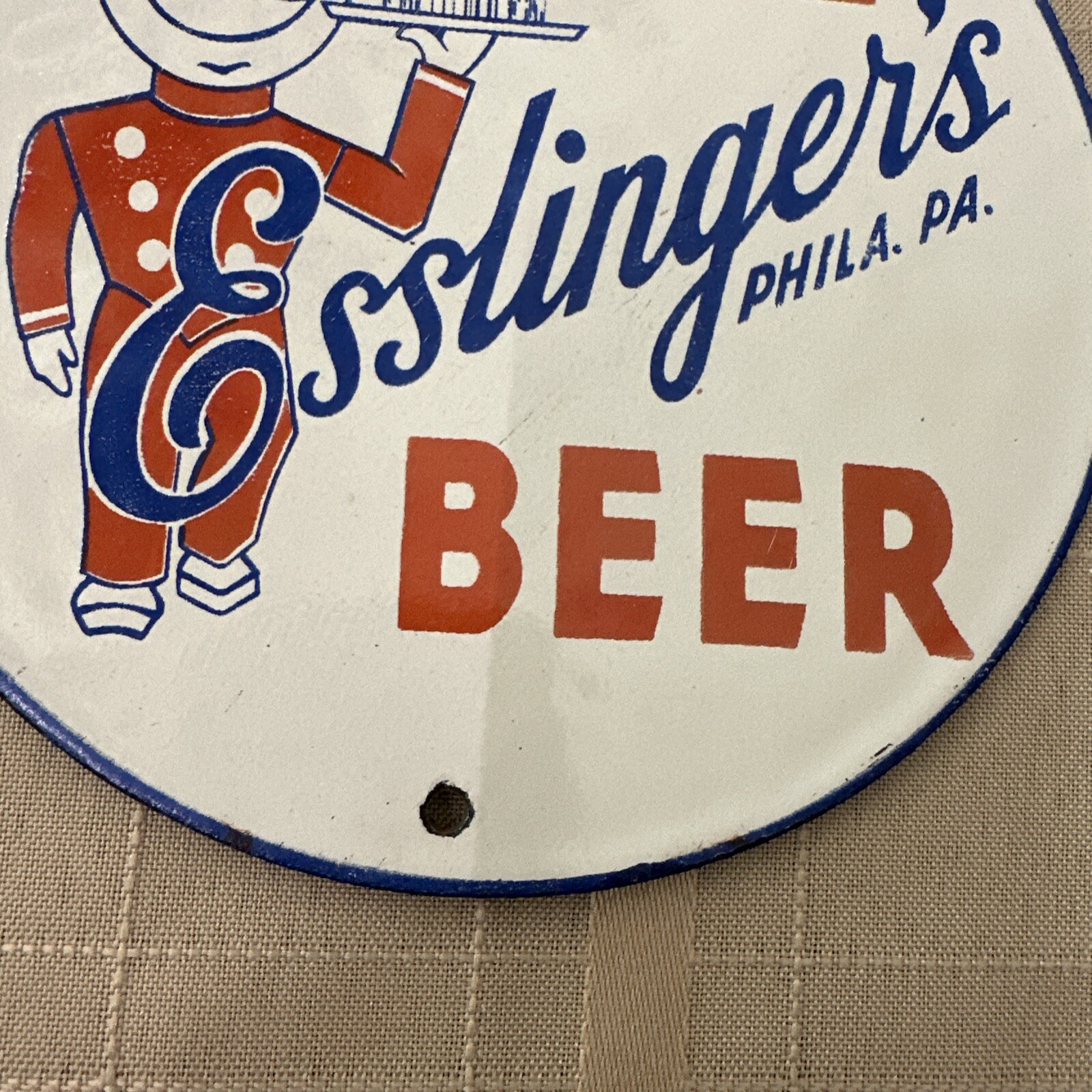 Porcelain Ale Esslinger’s Beer Enamel Metal Sign | eBay